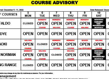 Course Advisory Archives - Eagle Ridge