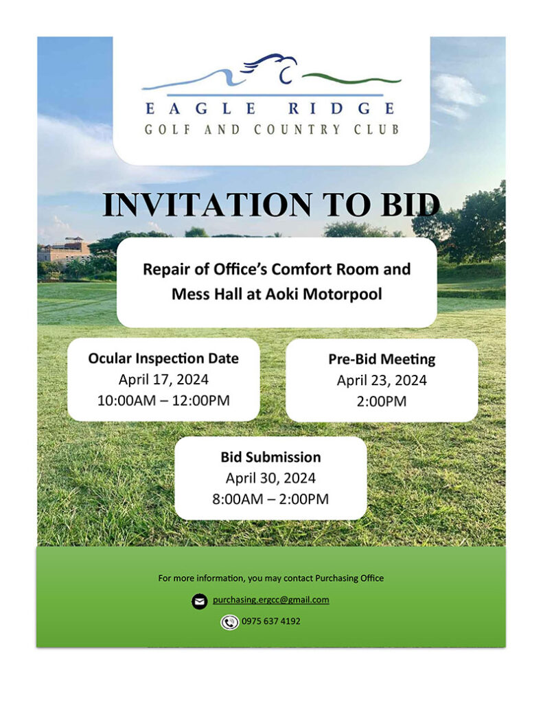 Invitation BID (aoki motorpool office compfort room and mess hall ...